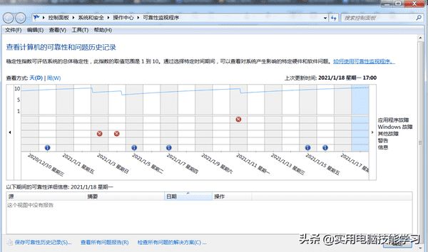 win10系统 怎么用可靠性监视程序排除故障（perfmon rel命令使用教程） - win10教程 - SurfaceX